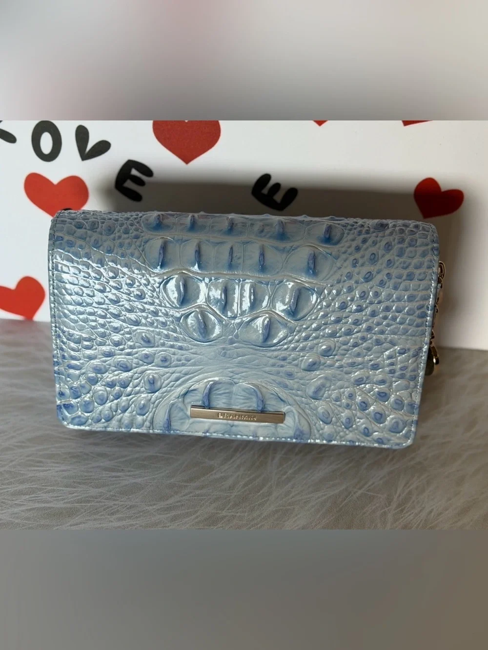 Brahmin | Bags | Brahmin Heavenly Blue Melbourne Minuette Crossbody Bag ...